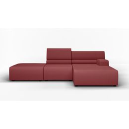 Egoitaliano Ecksofa »Babouche, Designsofa mit außergewöhnlichem Sitzkomfort zum Wohlfühlen« kirschrot
