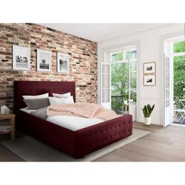 Home Affaire Polsterbett &raquo;Vaine&laquo; in 5 Breiten, auch in L&auml;nge 220 cm, incl. Roll-Lattenrost bordeaux Liegefl&auml;che L&auml;nge Breite: 200 cm x 200 cm