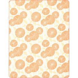 Biederlack Wohndecke »Flower Meadow« mit floralem Design, Kuscheldecke orange/gelb Obermaterial: 58% Baumwolle, 35% Polyacryl, 7% Polyester B/L:...