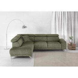 3C Candy Ecksofa &raquo;Greve Sofa immer mit manuelle Kopfteilverstellungen, modern, elegant&laquo; wahlweise motorischer Sitzvorzug, bequem und zeitlos, L-Form 
