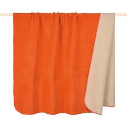 Pad Wohndecke »HOBART« Made in Europe orange Obermaterial: 65% Baumwolle, 35% Polyacryl B/L: 150 cm x 200 cm