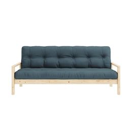Karup Design Schlafsofa »KNOB« mit Futonmatratze, verschiedene Farben, FSC -zertifiziert, Kiefer Petrol Blue