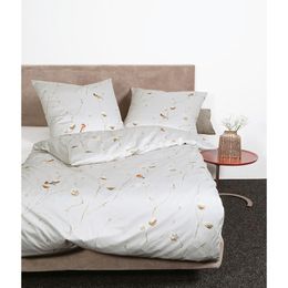 Janine Bettw&auml;sche &raquo;Interlock-Jersey55094 02&laquo; mit Reissverschluss silbergrau naturell Obermaterial: 100% Baumwolle B/L: 155 cm x 220 cm