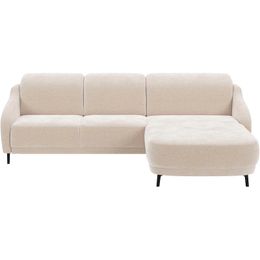 Sit & More SIT&MORE Ecksofa »Blues L-Form« wahlweise mit Klapptisch und USB beige