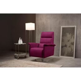 Egoitaliano Sessel »Kelly Designsessel« drehbar, manuelle Relaxfunktion mit Push-Back-Mechanismus fuchsia