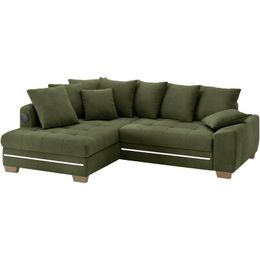 MR. COUCH Ecksofa »Nikita II, L-Form« RGB-LED, Bluetooth-Soundsystem, wahlweise mit Bett, Bettkasten Memphis 12 green
