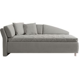 Alina Schlafsofa Bettkasten, Zierkissen-Set aus: 2 Stk. 40x40cm, 1 Stk. 30x30cm betongrau TSV 9