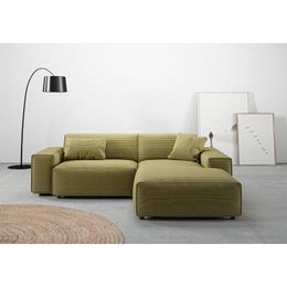 Andas Ecksofa »Glimminge L-Form auch in Breitcord, Feincord + Easy care-Bezug, « Breite 234, Zierkissen pistazie