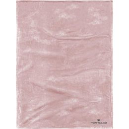 Tom Tailor HOME Wohndecke »Flausch« mit Logo, Kuscheldecke rosé Obermaterial: 100% Polyester B/L: 150 cm x 200 cm