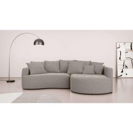 Inosign Ecksofa »Kahekili, Schlafsofa mit Bettkasten, Maße B/T/H: 255/181/90/ cm« L-Form mit Wellenunterfederung, 7 Rückenkissen und 2 Zierkissen...