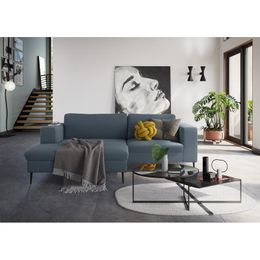 DOMO collection Ecksofa »Modica kompakt und elegant, Breite 244, L-Form« moderne Optik mit extrabreiter Recamiere, auch in Cord grau-blau