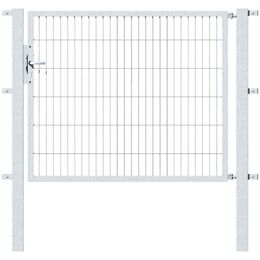 Alberts Zauneinzelt&uuml;r &raquo;Flexo&laquo; 150 cm Breite, in versch. H&ouml;hen silber Stahl
