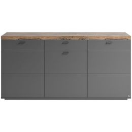 SET ONE BY Musterring Sideboard »Lancaster« In 2 Farben, mit unterschiedlichen Oberplatten auswählbar Grau mit Eiche Ribbeck Cognac Oberplatte...