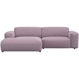 FLEXLUX Ecksofa »Lucera Chaislongue rechts oder links, L-Form, bequem« modern & anschmiegsam, Kaltschaum, Stahl-Wellenunterfederung Soft Lavender