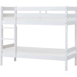Hoppekids Etagenbett &raquo;ECO Comfort Kinderbett 90x200 oder 70x160 aus Massivholz in 4 Farben&laquo; T&Uuml;V, FSC und Nordisches Umweltzeichen &ndash; wahlweise mit...