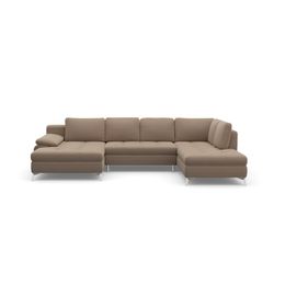 Sit & More sit&more Wohnlandschaft &raquo;Latigo U-Form&laquo; mit Recamiere, wahlweise mit Bettfunktion und Bettkasten braun