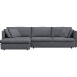 FLEXLUX Ecksofa »Lovane« Weich & anschmiegsam, große Sitztiefe auf Kaltschaum, Dekokissen inkl. Navy Blue