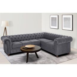 Home Affaire Chesterfield-Sofa »Chesterfield Ecksofa, auch in Leder L-Form« hochwertige Knopfheftung, langer Schenkel links oder rechts wählbar...