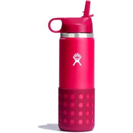 Hydro Flask Trinkflasche &raquo;Kids Wide Mouth w/ Straw Lid&laquo; TempShield - doppelwandige Vakuumisolierung, 591 ml Peony 591 ml
