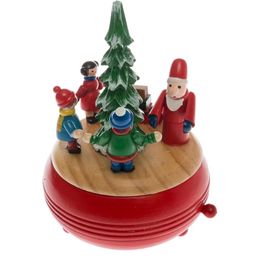 MyFlair MÖBEL & ACCESSOIRES Weihnachtsfigur »Weihnachtsdeko« Spieluhr mit Weihnachtsszene rot/grün/blau