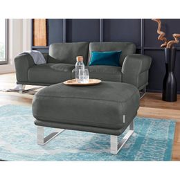 W.Schillig Hocker &raquo;montanaa&laquo; mit Metallkufen in Chrom gl&auml;nzend, Breite 71 cm grau