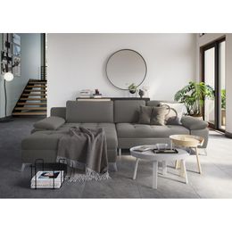 Sit & More sit&more Ecksofa &raquo;Latigo L-Form&laquo; mit Mega-Recamiere, wahlweise mit Bettfunktion und Bettkasten braun