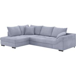 MR. COUCH Ecksofa »Allegro, L-Form« mit Hochschläfer-Bettauszug, wahlweise mit Kaltschaum Memphis 1676 blue grey