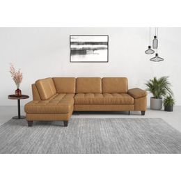 Sit & More sit&more Ecksofa &raquo;Westham L-Form&laquo; mit Ottomane, mit oder ohne Bettfunktion, Bettkasten, Verstellung braun 100% Polyester