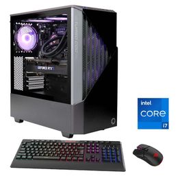 GAMEMAX Gaming-PC »Contac BG 7051« DDR5, PCIe SSD Gen4, Windows 11 schwarz/grau Intel Wi-Fi 6 AX201, ARGB-Beleuchtung 1x PS/2, 2x USB 2.0, 2x USB...