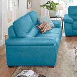 Calia italia 3-Sitzer »Gaia, Sofa im edlen Design und mit erstklassigem Sitzkomfort« aus pflegeleichtem Luxus-Microfaser Ginevra Hydro Care turquoise