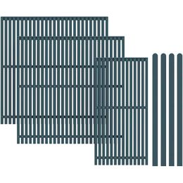 Kiehn-Holz Dichtzaun 7-teiliges Set, aus nordischer Fichte anthrazit