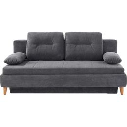 Jockenhöfer JOCKENHÖFER GRUPPE Schlafsofa »Maja, Dauerschlafsofa« Wende-Federkernmatratze, Liegefläche 160x200 cm, Bettkasten grau