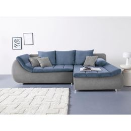 Inosign Ecksofa »Imola, elegant und modern, aktuelle Steppung im Sitz, bequem, L-Form« frei im Raum stellbar, wahlweise mit Bettfunktion und...