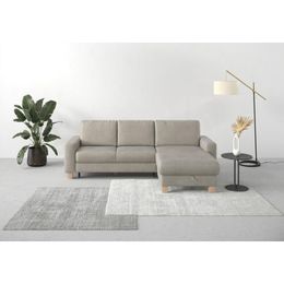 Home Affaire Ecksofa &raquo;Summer L-Form&laquo; mit Recamiere, mit oder ohne Bettfunktion und Bettkasten, Cord-Bezug grau 95% Polyester, 5% Polyamid