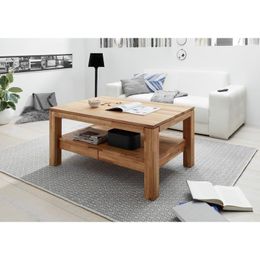 MCA furniture Couchtisch Couchtisch Massivholz mit Schubladen Asteiche + Asteiche/Asteiche