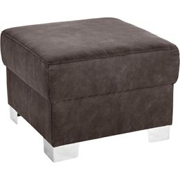 DOMO collection Hocker &raquo;Anzio&laquo; wahlweise mit Federkern grau