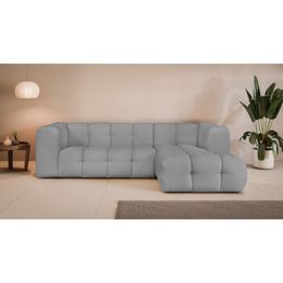 LeGer Home by Lena Gercke Ecksofa »TALISHA L-Form Designersofa, moderne Steppung, B/T/H: 276/178/75 cm« aufwendig gepolstert, hoher Sitzkomfort grau