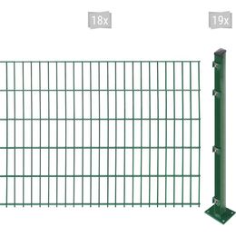 Arvotec Doppelstabmattenzaun &raquo;EASY 103 zum Aufschrauben&laquo; Zaunh&ouml;he 103 cm, Zaunl&auml;nge 2 - 60 m dunkelgr&uuml;n