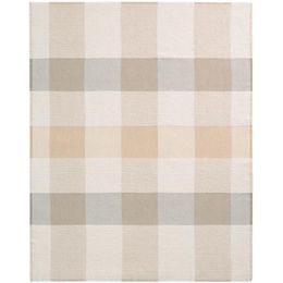 Biederlack Plaid »Plaid White Bouclé« in klassischem Karodesign braun Obermaterial: 65% Baumwolle, 25% Polyacryl, 6% Polyester, 4% Wolle B/L: 130...