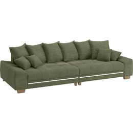 MR. COUCH Big-Sofa »Nikita II« mit RGB-LED Beleuchtung, wahlweise mit Kaltschaum Stripes 8641 green