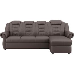 Home Affaire Ecksofa &raquo;Boston L-Form&laquo; mit hoher R&uuml;ckenlehne, wahlweise mit Bettfunktion braun 64% Polyurethan, 25% Polyester, 11% Baumwolle