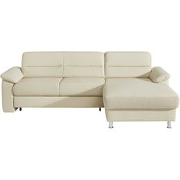 Sit & More SIT&MORE Ecksofa »Ascara L-Form« inklusive Boxspring/Federkern-Polsterung, wahlweise mit Bettfunktion creme