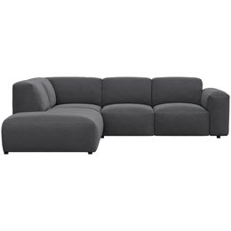 FLEXLUX Ecksofa »Lucera, super bequem durch hochwertigen Sitzaufbau mit Kaltschaum« modern & anschmiegsam, L-Form, Designsofa Dervit Grey