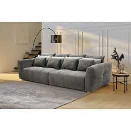 Jockenh&ouml;fer Big-Sofa &raquo;Gulliver&laquo; mit Federkernpolsterung f&uuml;r kuscheligen, angenehmen Sitzkomfort grau Korpus: 100% Polyester;Kissen: 100% Polyester