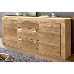 VOGL MÖBELFABRIK Sideboard Breite 222 cm Wildeiche teilmassiv Das Sideboard bietet 2 Türen und 3 Schubkästen