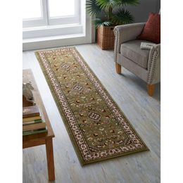 FLAIR RUGS L&auml;ufer &raquo;Sherborne&laquo; rechteckig 8 mm H&ouml;he gr&uuml;n Kunstfaser