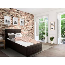Home Affaire Polsterbett &raquo;Vaine&laquo; in 5 Breiten, auch in L&auml;nge 220 cm, incl. Roll-Lattenrost braun Liegefl&auml;che L&auml;nge Breite: 200 cm x 90 cm