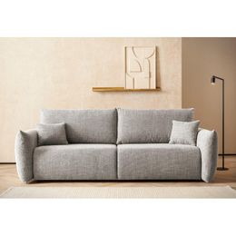 Inosign 3-Sitzer »MAVAS Schlafsofa mit Bettkasten« ca.240/108cm (Liegefläche 212/145 cm), Cord, Chenille, Struktur Cement