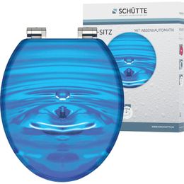 Schütte SCHÜTTE WC-Sitz »Blue Drop« mit Absenkautomatik und Holzkern, MDF blau