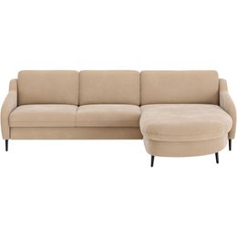 Sit & More sit&more Ecksofa &raquo;Soul L-Form&laquo; wahlweise mit Bettfunktion braun 100% Polyester